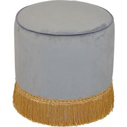 Home Affaire Hocker 1 Stk. tlg. grau Samtbezug 100% Polyester B/H/T: 45cm x 46cm x 45cm, Samt