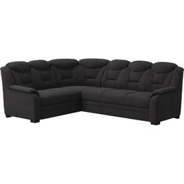 COTTA Ecksofa &raquo;Marcus L-Form&laquo; wahlweise mit Schlaffunktion & Stauraum schwarz 100% Polyester B/H/T: 263cm x 99cm x 211cm, Struktur soft, Bettfunktion 