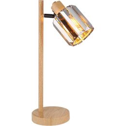 NOWA Tischleuchte &raquo;RUN&laquo; E14 1 Stk. Tischlampe, Kristalle, Schlafzimmer, Wohnzimmer braun 1, &Oslash; 9,5cm H: 40cm, 1 Stk.