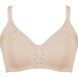 Naturana Damen Minimizer-BH &raquo;Minimizer&laquo; 1 Stk. Shaping-Effekt, breite Tr&auml;ger, feminin, ohne B&uuml;gel, mit Spitze, bequem beige 75, Cup C