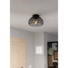 Eglo Deckenleuchte &raquo;MOGANO 3&laquo; E27 1 Stk. Deckenleuchte, Metall in Schwarz, Flurlampe mit E27 Fassung schwarz 1, &Oslash; 28cm H: 18cm, 1 Stk.