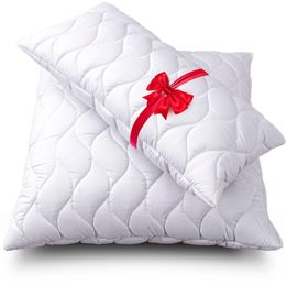 John Cotton Microfaserkissen &raquo;2f&uuml;r1, Kopfkissen, ein Kissen gratis, 40x80 cm, 80x80cm&laquo; F&uuml;llung: 100% Polyester Bezug: Microfaser Spar-Set, 1 Stk. tlg. ergonomisch