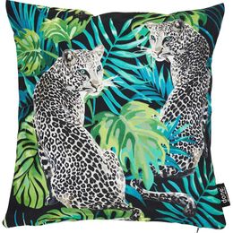 done. Dekokissen &raquo;Velour Print Leopard&laquo; Beidseitig bedruckte Kissenh&uuml;le ohne F&uuml;llung, 1 St&uuml;ck bunt Polyester B/L: 65cm x 65cm, 1 Stk.