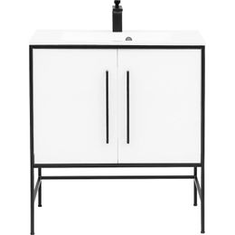 Schildmeyer Waschtisch &raquo;Moris&laquo; Solide Verarbeitung - Dieses Produkt ist in Deutschland gefertigt wei&szlig; B/H/T: 77,3cm x 89,2cm x 45cm