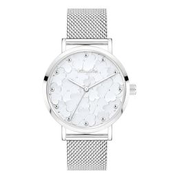 Tamaris Damen Quarzuhr &raquo;Clover&laquo; Armbanduhr, Damenuhr, Edelstahlarmband, analog silber Einheitsgr&ouml;&szlig;e