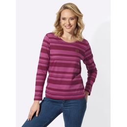 Sieh an! Langarm-Shirt in erika-malve-gestreift | Gr.: 48