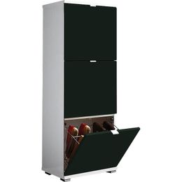Germania Schuhschrank &raquo;COLORADO&laquo; schwarz-wei&szlig; Wei&szlig;, B/H/T: 53cm x 132cm x 30cm