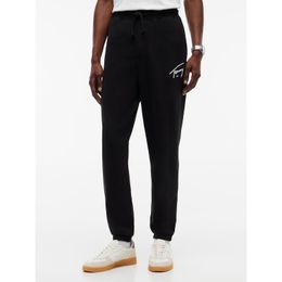 Tommy Jeans Herren Sweathose &raquo;REGULAR SIGNATURE SWEATPANT&laquo; Regular fit mit elastischem Bund schwarz XL, N-Gr
