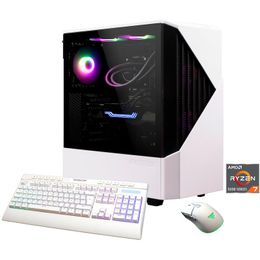 GAMEMAX Gaming-PC &raquo;Horizon 8180 AMD Ryzen 7 5700X 32GB 1TB SSD RTX 5070&laquo; Windows 11, Wasserk&uuml;hlung wei&szlig; WLAN AX Wi-Fi 6, Bluetooth 5.2 1x LAN, 3x 