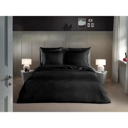 Bettw&auml;sche &raquo;Banda&laquo; 3 Stk. hochwertiges Mako-Satin, Streifen Satin, Bettw&auml;sche ab 135x200 cm. schwarz Mako-Satin, Obermaterial: 100% Baumwolle B/L: 