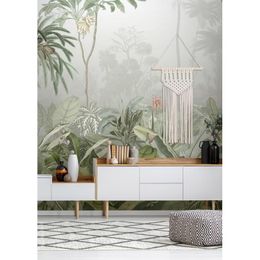 SUPERFRESCO EASY Fototapete &raquo;Sanne&laquo; botanisch glatt Gr&uuml;n - 300x280cm gr&uuml;n Vlies B/L: 3m x 2,8m