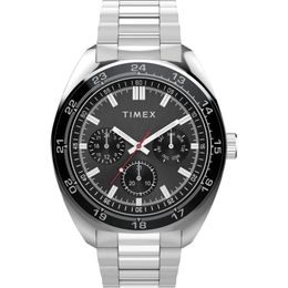 Timex Herren Multifunktionsuhr &raquo;WESTON&laquo; Quarzuhr, Armbanduhr, Herrenuhr, Edelstahlarmband, 12/24-Std.-Anzeige silber Einheitsgr&ouml;&szlig;e