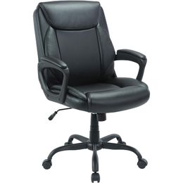 OTTO home Chefsessel &raquo;DARKLEY&laquo; () B&uuml;rostuhl, komfortable Polsterung, Wippfunktion schwarz B/H/T: 64cm x 71cm, Kunstleder