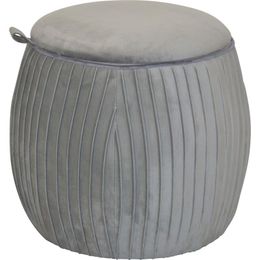 Home Affaire Stauraumhocker 1 Stk. tlg. grau Samtbezug 100% Polyester B/H/T: 49cm x 46cm x 49cm, Samt