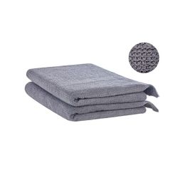 Beliani 2er-Set Handtuch ATIU in Grau | Gr.: onesize