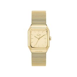 Lacoste Unisex Quarzuhr &raquo;RENE&laquo; Armbanduhr, Damenuhr, Herrenuhr, Edelstahlarmband, analog gold Einheitsgr&ouml;&szlig;e