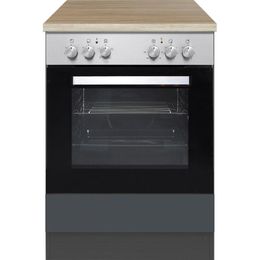 KOCHSTATION Herdumbauschrank &raquo;KS-Mali&laquo; Breite 60 cm grau graphit, B/H/T: 60cm x 85cm x 60cm