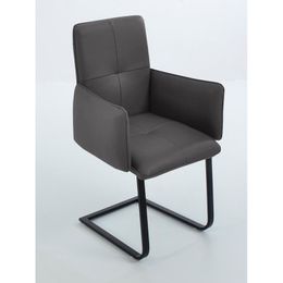K+w Komfort & Wohnen K+W Komfort & Wohnen Freischwinger &raquo;6502&laquo; () Freischwinger mit Armlehnen, Flachstahlkufe in schwarz braun B/H/T: 61cm x 90cm x 62cm, Leder CASAY