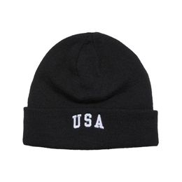 Mister Tee M&uuml;tze "USA Beanie" in Schwarz | Gr.: onesize