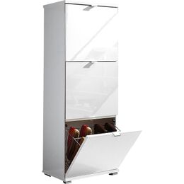 Germania Schuhschrank &raquo;COLORADO&laquo; wei&szlig; Wei&szlig;, B/H/T: 53cm x 132cm x 30cm