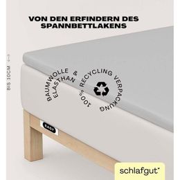 Schlafgut Spannbettlaken &raquo;EASY Jersey Elasthan Topper&laquo; MADE IN GREEN by OEKO-TEX grau Jersey, Obermaterial: 95% Baumwolle, 5% Elasthan 1 Stk., Jersey, 180-