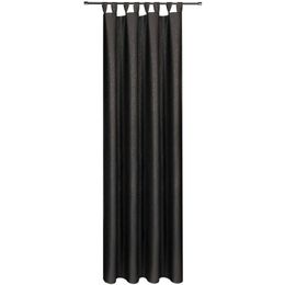 GERSTER Vorhang &raquo;Kira&laquo; Schlaufen 1 Stk. tlg. HxB: 245x140, Deko Schlaufenschal mit Pr&auml;gedruck schwarz Wirkware, Polyester 245cm, Schlaufen, 140cm