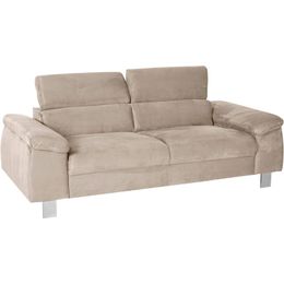 COTTA 3-Sitzer &raquo;Komaris, B: 193 cm&laquo; mit Kopfteilverstellung Microfaser PRIMABELLE (100% Polyester);Kunstleder SOFTLUX;Feinstruktur (100% Polyester);