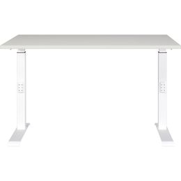 Germania Schreibtisch &raquo;Downey&laquo; h&ouml;henverstellbar von 68-91 cm, verf&uuml;gbar in verschiedenen Breiten wei&szlig; B/H/T: 120cm x 91cm x 80cm, Gestellfarbe Wei&szlig;