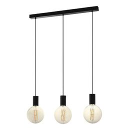 Eglo H&auml;ngeleuchte &raquo;POZUETA Pendellampe, Stahl, E27, Esstischlampe, H&auml;ngelampe, Lampe&laquo; E27 1 Stk. H&auml;ngeleuchte, L84 x B6,5 x H110 cm, schwarz, 3X40W 
