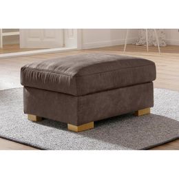 OTTO home Hocker &raquo;Ventura&laquo; braun Struktur (100% Polyester);Luxus-Microfaser (90% Polyester, 10% Polyamid);Luxus-Microfaser in Lederoptik (100% 