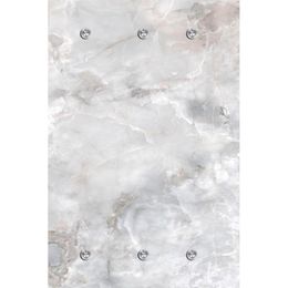 queence Garderobenleiste &raquo;Marmor&laquo; mit 6 Haken, 80 x 120 cm grau Acrylglas, Edelstahl B/H/T: 80cm x 120cm x 5cm