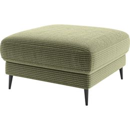 Home Affaire Polsterhocker &raquo;Downtown&laquo; passend zur Serie, auch in Cord gr&uuml;n 100% Polyester B/H/T: 80cm x 44cm x 80cm, Chenille-Struktur