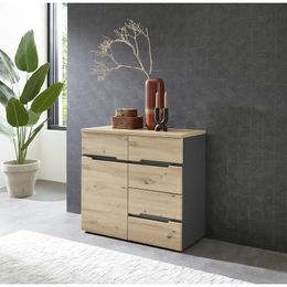 Innostyle Kommode &raquo;Memphis&laquo; Breite 90 cm braun B/H/T: 90cm x 82cm x 38cm, 4 Stk., Eiche, 1 Stk.