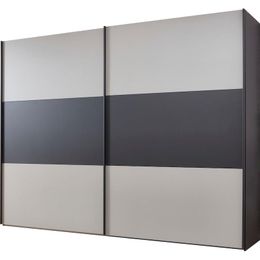 Wiemann Schwebet&uuml;renschrank &raquo;Korfu&laquo; hochwertige Beschl&auml;ge grau B/H/T: 296,3cm x 217cm x 67cm, T&uuml;ren: 2 Stk.