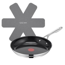 Tefal Bratpfanne &raquo;Jamie Oliver Smart Cook&laquo; Edelstahl Set, 2 tlg. tlg. Antihaftbeschichtete Keramikoberfl&auml;che, Thermo-Spot, Induktion schwarz &Oslash; 28cm + H&ouml;he 