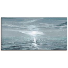 Artland Wandbild &raquo;Eisblaues Meer&laquo; Gew&auml;sser 1 Stk. tlg. als Leinwandbild, Poster in verschied. Gr&ouml;&szlig;en blau B/H/T: 100cm x 50cm, Leinwandbild Gew&auml;sser, 1 Stk.
