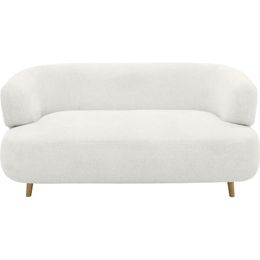 Home Affaire 2-Sitzer &raquo;Tistam Runde Form,&laquo; perfektes Einzelst&uuml;ck, organische Form, F&uuml;&szlig;e aus massivem Holze wei&szlig; 95% Polyester, 5% Nylon B/H/T: 160cm x
