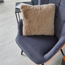 LUXOR living Fellkissen &raquo;Dekokissen Novara&laquo; Kunstfell, eckig, 40x40 cm, sehr weich, mit F&uuml;llung, Wohnzimmer braun Kunstfaser B/L: 40cm x 40cm, 1 Stk.