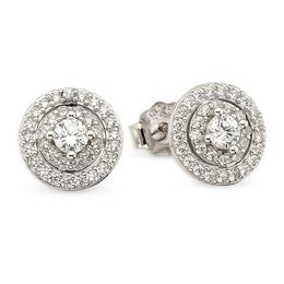 Aniston Jewelry & Watches Damen Aniston JEWELRY & WATCHES Paar Ohrstecker &raquo;Silberohrstecker rund mit wei&szlig;en Zirkonia&laquo; mit Zirkonia (synth.) silber 9mm