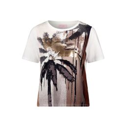 Betty Barclay Basic Shirt mit Aufdruck in Patch Cream/Black | Gr.: 40
