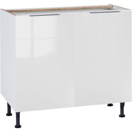 Optifit Unterschrank &raquo;Tara&laquo;, Breite 90 cm wei&szlig; wei&szlig;, B/H/T: 90cm x 87cm x 58,4cm, T&uuml;ren: 2 Stk.