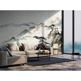 marburg Fototapete &raquo;Hanako&laquo; matt glatt moderne Tapete f&uuml;r Wohnzimmer Schlafzimmer K&uuml;che beige Vlies B/L: 2,65m x 3,4m, Rollen: 1