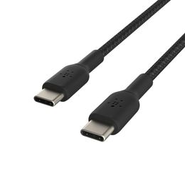 Belkin USB-Kabel &raquo;Geflochtenes BOOST CHARGE&laquo; USB-C 15 cm USB-C / USB-C schwarz Intelligente Schaltung: Automatische Anpassung der Ladegeschwindigkeit f&uuml;r 