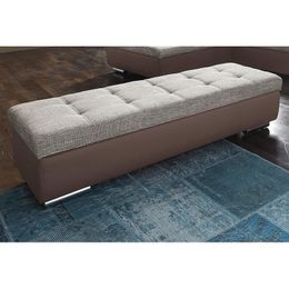 DOMO collection Hocker &raquo;TREVISO XXL: 161x60x41 cm&laquo; mit Stauraum, auch in Cord, passend zur Serie, moderne Steppung braun Microfaser-Primabelle (100% 