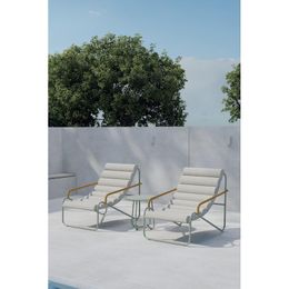 Gartenlounge-Set &raquo;Ithaka, gro&szlig;z&uuml;giges Outdoor-Set f&uuml;r hohen Sitzkomfort&laquo; 3 tlg. Loungem&ouml;bel mit Stoffbezug, angenehm, weich B/H/T: 735cm x 93cm x 