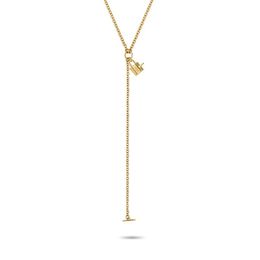 Liebeskind Berlin Damen Y-Kette &raquo;Schmuck Geschenk Edelstahl Halskette The Love Bond&laquo; gold Edelstahl, L: 43 B: 2mm