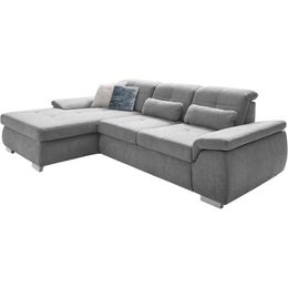 Die PlanBar Ecksofa &raquo;MP-IN16037 L-Form, Breite 289 cm, mit Kaltschaum-Polsterung&laquo; mit Sitztiefenverstellung & Zierkissen 100% Polyester B/H/T: 289cm x