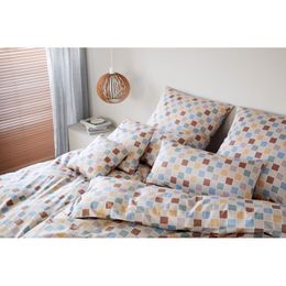 Elegante Bettw&auml;sche &raquo;Scrabble&laquo; 2 angenehmes Hautgef&uuml;hl Mako-Satin, Obermaterial: 100% Baumwolle B/L: 155cm x 220cm, 1 Stk., 1 Stk., Mako-Satin, B/L: 80cm x 