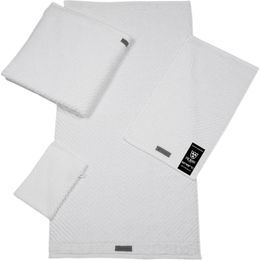Ross Waschhandschuh &raquo;Smart&laquo; Uni-Rippe mit Velourslabel wei&szlig; Frottier B/L: 16cmx21cm, 6 Stk.
