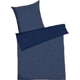 Kaeppel Bettw&auml;sche &raquo;Eternity&laquo; 3 Stk. blau Mako-Satin, Obermaterial: 100% Baumwolle B/L: 200cm x 200cm, 1 Stk., 2 Stk., Mako-Satin, B/L: 80cm x 80cm & 80cm x 